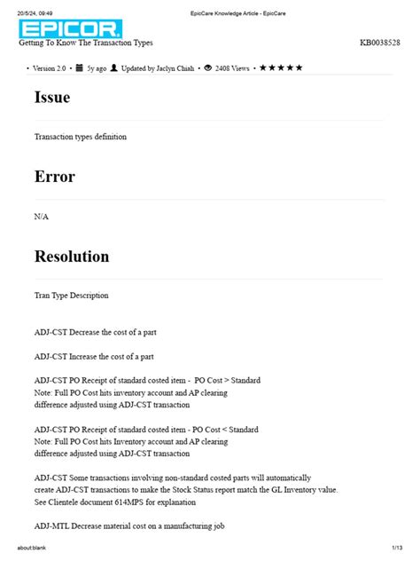 Transaction Types Pdf
