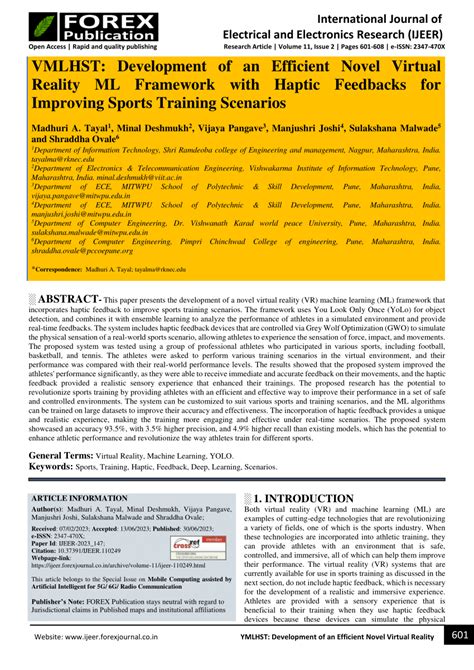 pdf vmlhst development of an efficient novel virtual reality ml