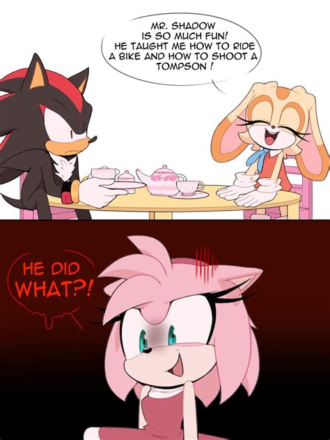 Amy Rose Shadow The Hedgehog And Cream The Rabbit Sonic Drawn By