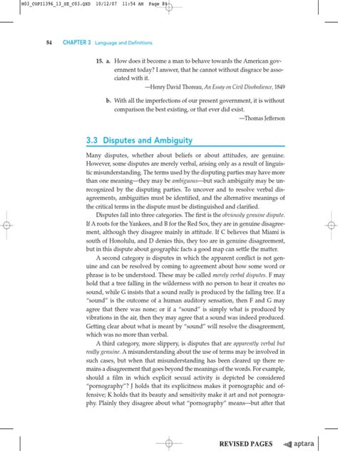 33 Disputes And Ambiguity Chapter 3 Language And Definitions Pdf