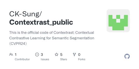Github Ck Sungcontextrastpublic This Is The Official Code Of