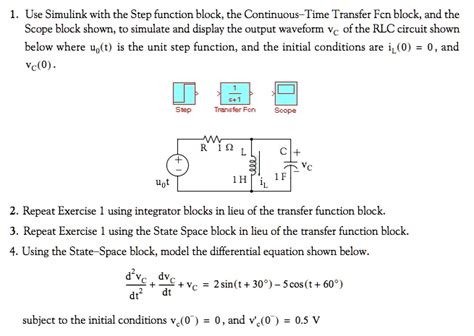 solved use simulink with the step function block the continuous time
