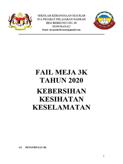 Fail Meja 3k Sk Maukab 2022 Pdf