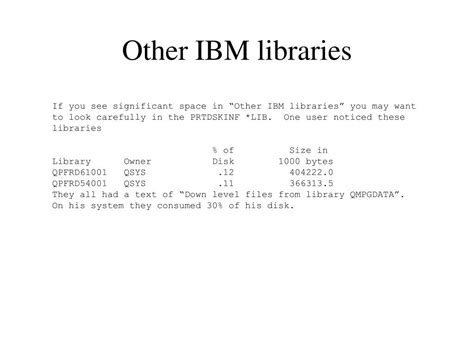 PPT Freeing Up Disk On Your IBM I PowerPoint Presentation Free Download ID 344151