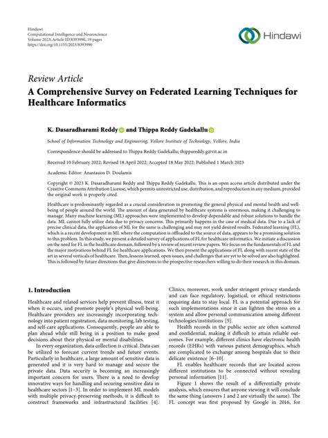 pdf a comprehensive survey on federated learning techniques for healthcare informatics