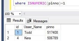 How To Get Only Numbers In A Column In SQL Server Using ISNUMERIC Function