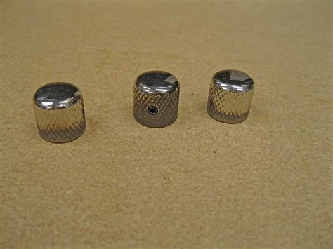 Schecter Dome Knob Set Black Chrome Reverb