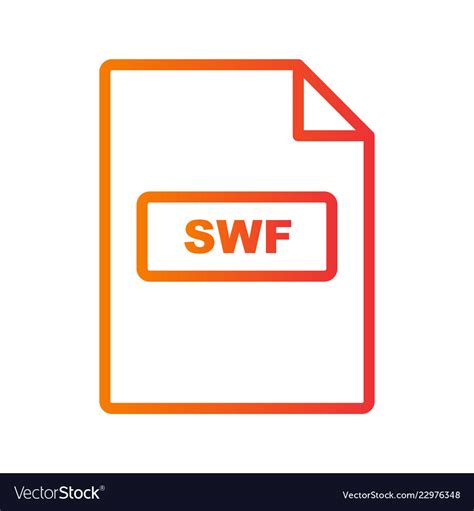 swf icon royalty free vector image vectorstock