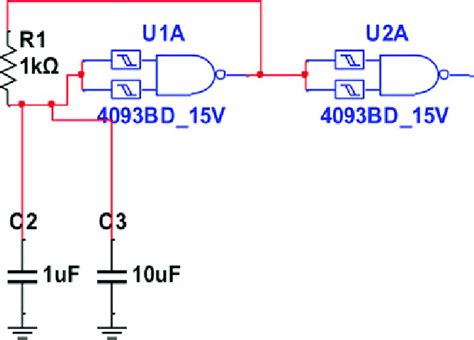 Schmitt Triggered Rc Oscillator Download Scientific Diagram