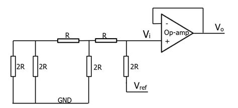 solved figure shows configuration of a 3 bit r 2r ladder digital to