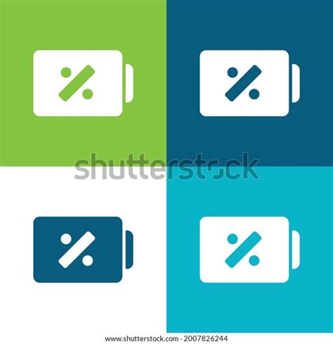 Battery Status Symbol Percentage Sign Flat Stock Vector Royalty Free Shutterstock