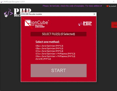 Phpscript Decrypter Pro 12 Ioncube Decoder Joxsoft