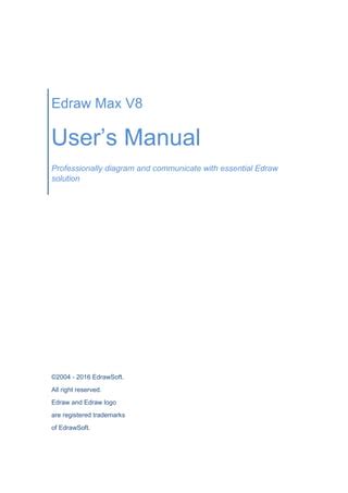 Edraw Max Pro 使用者手冊 All In One Diagram Software PDF