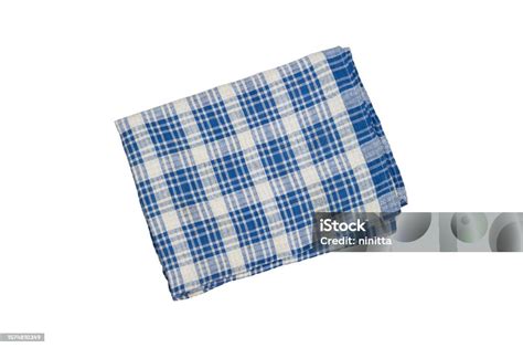 파란색 체크 무늬 피크닉 옷이 분리되어 있습니다 장식용 면 냅킨 체크 무늬 깅엄 타월 0명에 대한 스톡 사진 및 기타 이미지 0명 가정 생활 가정 주방 Istock