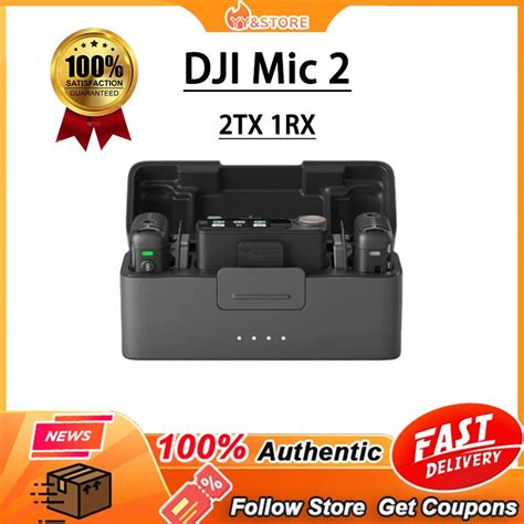 【original New】dji Mic 2 Wireless Microphone With Intelligent Noise Cancelling 32 Bit Float