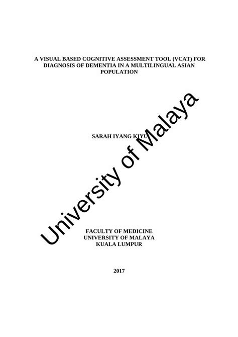 Pdf A Visual Based Cognitive Assessment Tool Vcat For Dokumen Tips