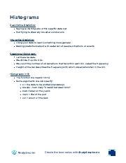 Histograms Pdf Histograms Descriptive Statistics Saying Something About This Specific Data