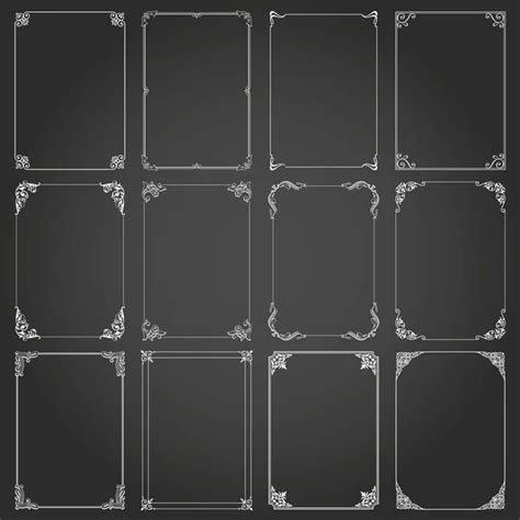 Frames Decorative Rectangle And Borders Set Stock Vector Image By Mariabo