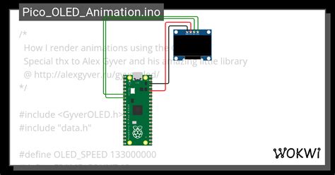 OLED Animation WOLF Wokwi ESP STM Arduino Simulator