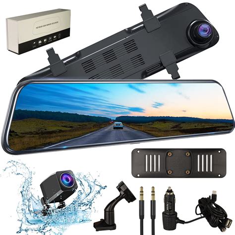 CLAYTON Round HD Rear View Mirror Recorder with Carplay and Android ...