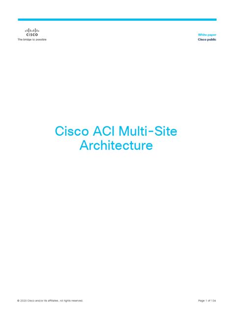 cisco aci multi site architecture pdf computer network network