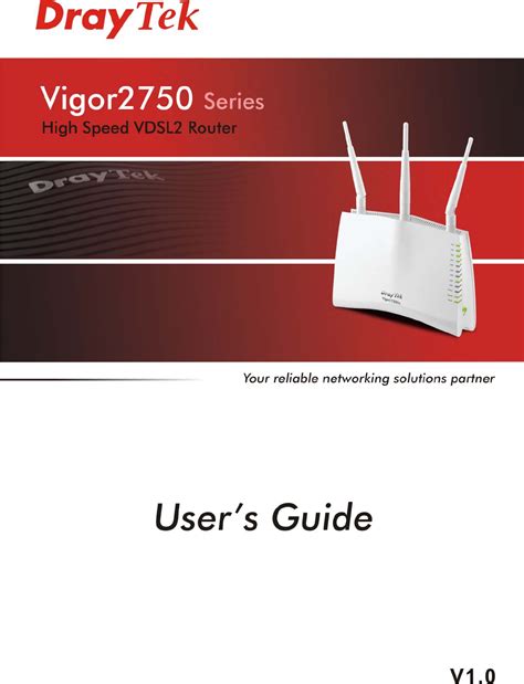 Draytek Vigor Users Manual Ug Vigor V