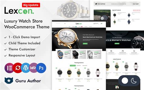 Lexcon Wrist Watch Store Elementor Woocommerce Responsive Theme