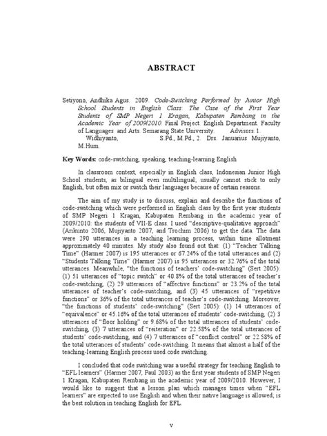 Key Words Code Switching Speaking Teaching Learning English Pdf