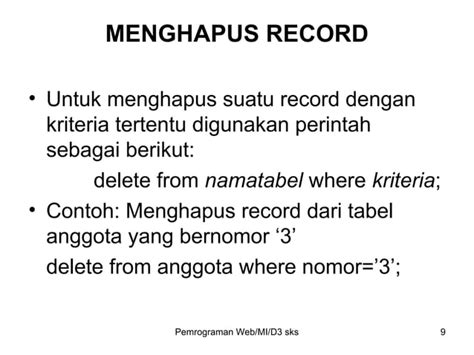 Materi Pemrogwaman Web Tentang Php Mysqlppt