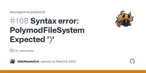 Syntax Error Polymodfilesystem Expected · Issue 108
