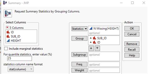 solved jsl find of missing data jmp user community