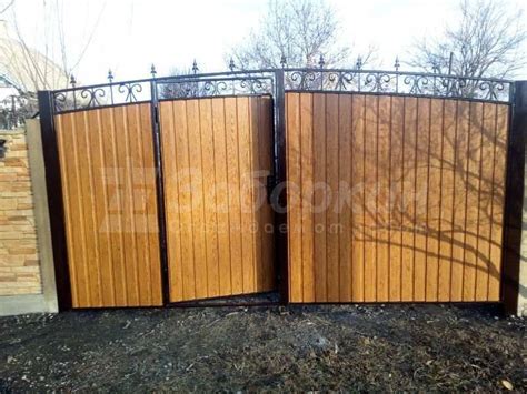 Металлические ворота с калиткой - купить по самым низким ценам в Москве ...