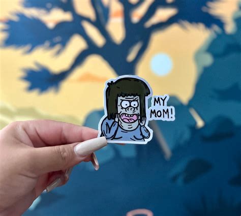 Regular Show Muscle Man My Mom Sticker Etsy