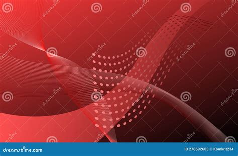 Red Lines Curves Wave With Soft Gradient Abstract Background Stock Vector Illustration Of