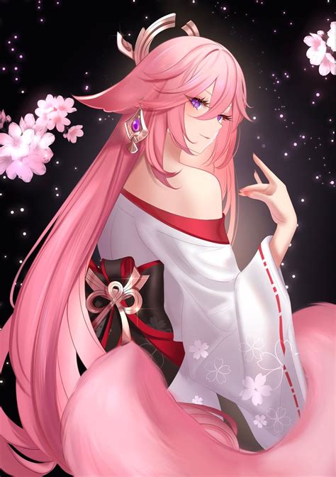 Yae Miko Genshin Impact Drawn By 707arisu Danbooru