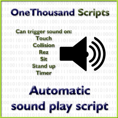 second life marketplace full perms automatic sound play script