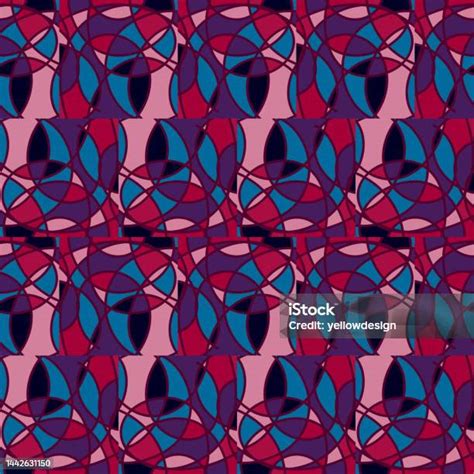 장식 스테인드 글라스 모자이크 타일 장식입니다 원형 만화경 원활한 패턴입니다 0명에 대한 스톡 벡터 아트 및 기타 이미지 0명 고풍스런 관상용 식물 Istock