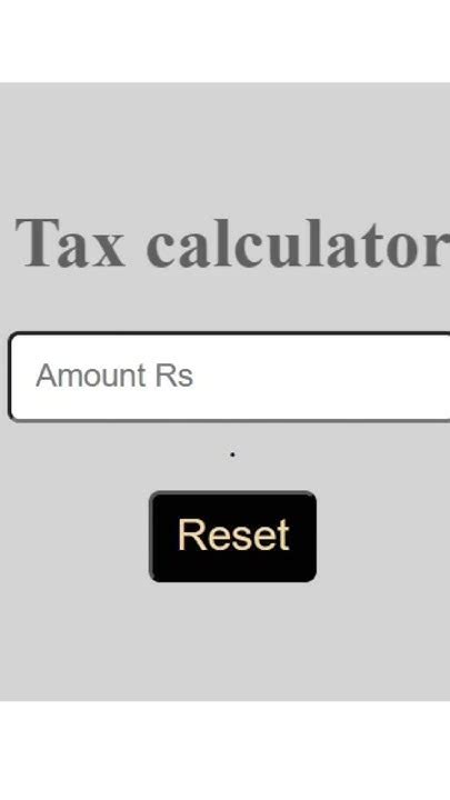 tax calculator javascript youtube