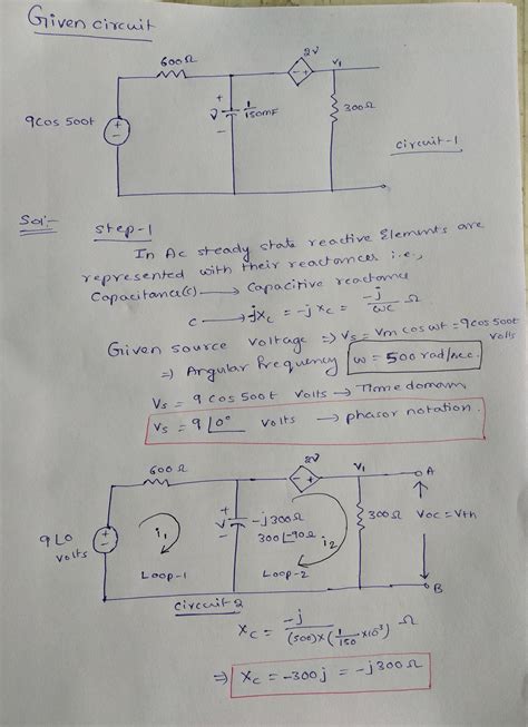 [solved] a using the phasor notation and the mesh current method find