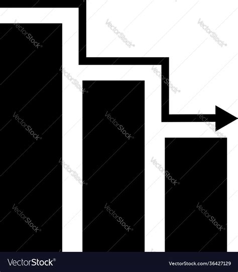Descending Analytic Graph Showing Loss Royalty Free Vector