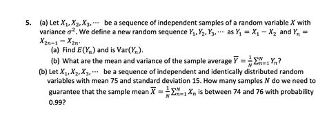solved 5 a let x1 x2 x3 be a sequence of