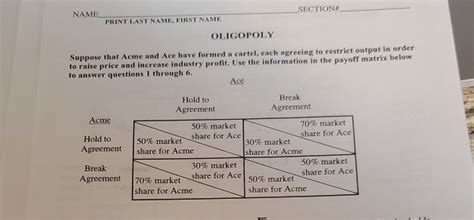 solved name section print last name first name oligopoly