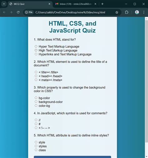 devminds html css javascript quiz webdevelopment webdesign