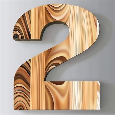 Premium Photo Numerical Number Two In Creative Digital Art Style