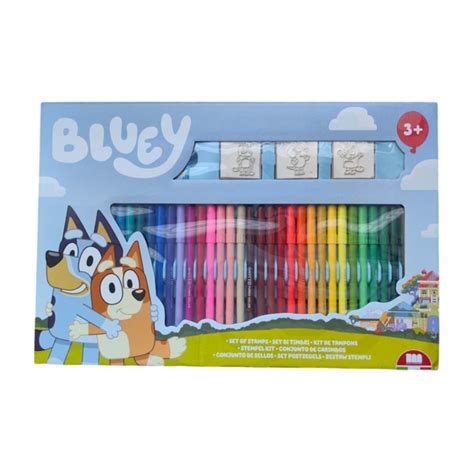 Творчески комплект Bluey 3 печата и 36 флумастера Моето Детство