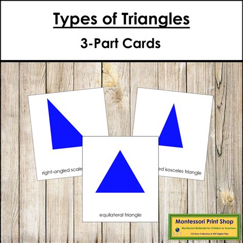 Types Of Triangles 3 Part Cards Primary Geometry Made By Teachers
