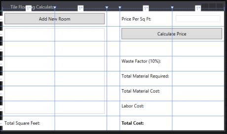 How To Create A Tile Flooring Calculator WPF Application In C Jeremy Shanks