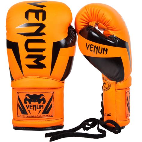 Venum Elite Boxing Gloves With Laces Neo Orange Venum Asia