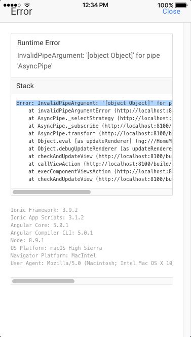 angular error invalidpipeargument [object object] for pipe