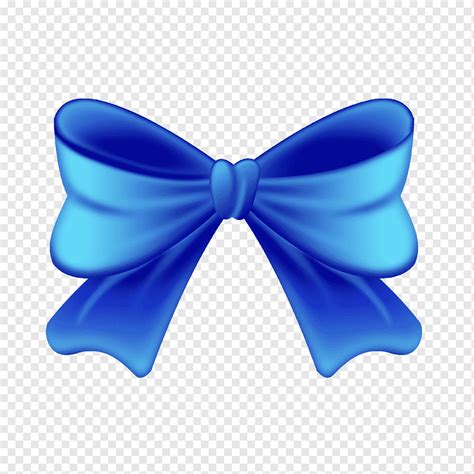 파란 만화 파란 리본 푸른 리본 활 Png Pngwing